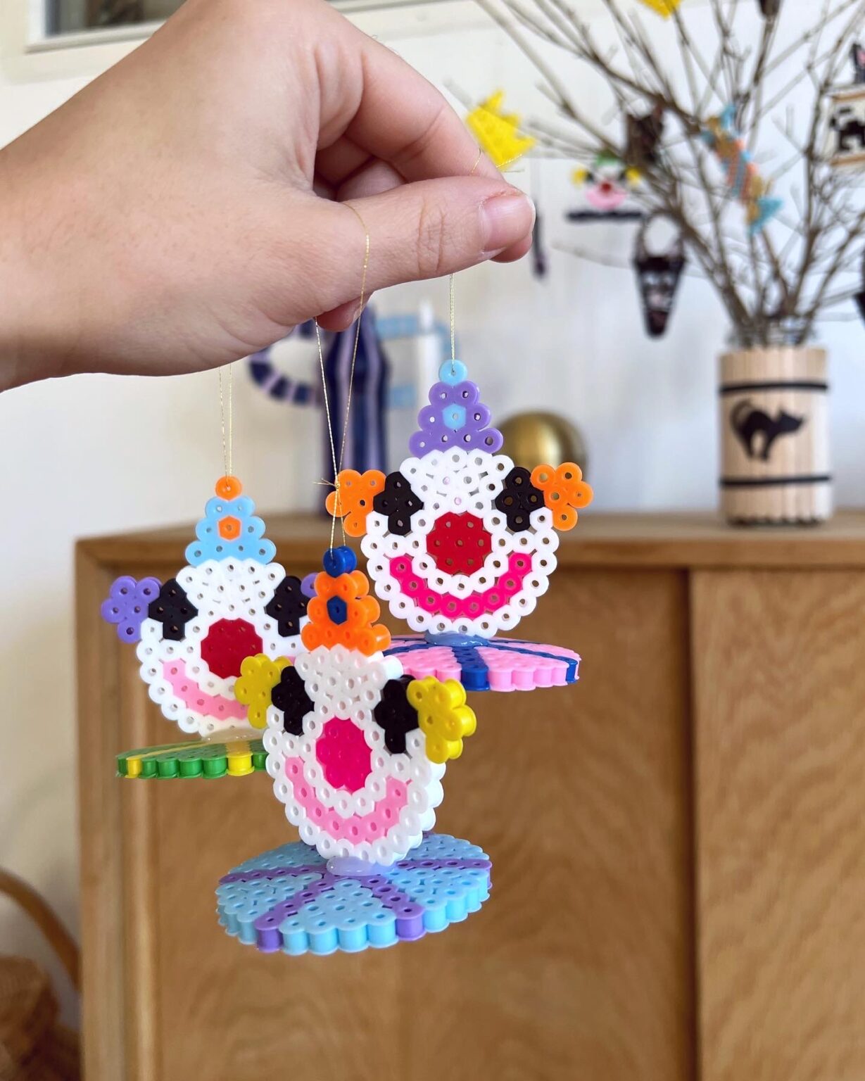 Fastelavnspynt i perler – perle mønstre - Gabriella Holm